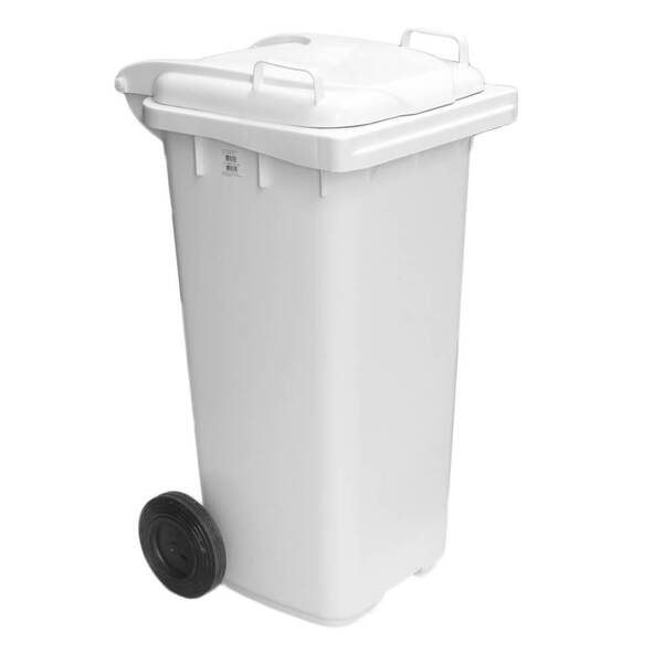 Lixeira Container Branca Com Roda 120 Litros Jsn | Leroy Merlin