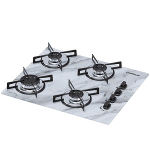 Cooktop 5 Bocas Ultra Chama Marmore Branco Bivolt Chamalux | Leroy Merlin