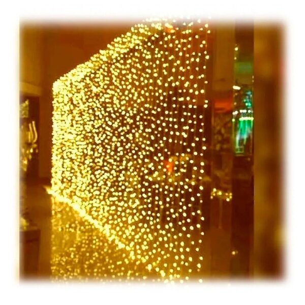 Cortina Cascata De Luz 4x3m 900 Leds Branco Quente Natal 127v | Leroy ...