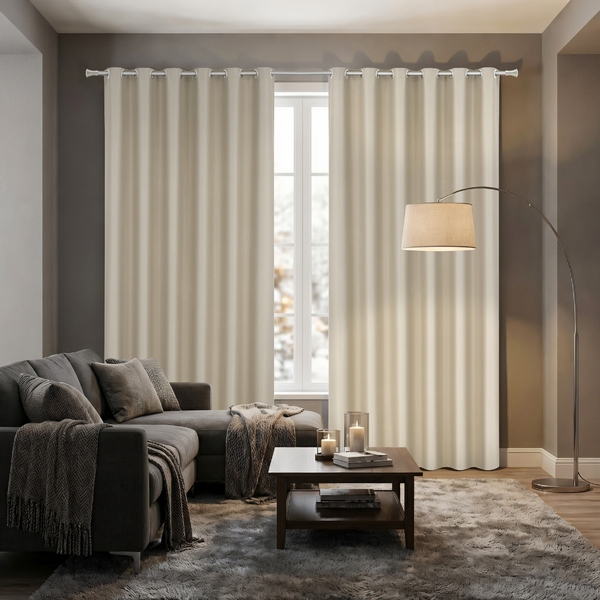 Cortina com blackout Dimmer Branyl para Varão 2 Folhas 230x260 Bege ...