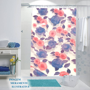 Cortina de Box - linha PRIME LUX - com ganchos Metálicos - 1,40m x 2 ...