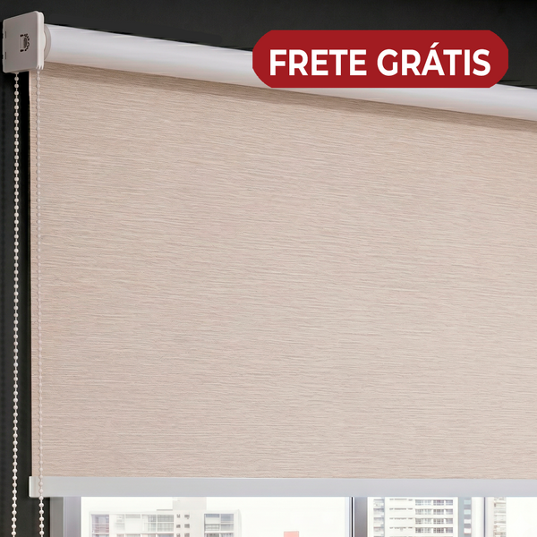 Cortina Persiana Rolô Blackout Bege 1,40 Larg X 3,00 Alt - Bloqueia Luz ...