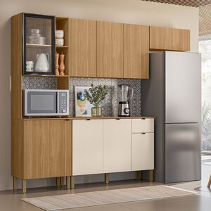 Cozinha Compacta 100% Mdf 4 Peças Balcão 120cm Com Tampo Vert Plus ...