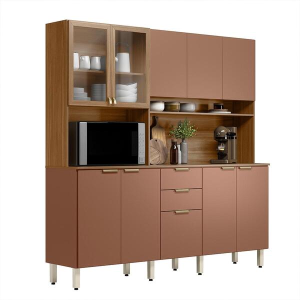 Cozinha Compacta 10 Portas Benfica Amêndola Marsala Prime | Leroy Merlin