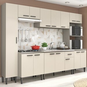 Cozinha Completa Max 15 Portas 1 Gaveta Cinza/champagne - Fellicci ...