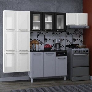 Cozinha De Aço Compacta Modulada 3 Peças Topázio Telasul Branco Com ...