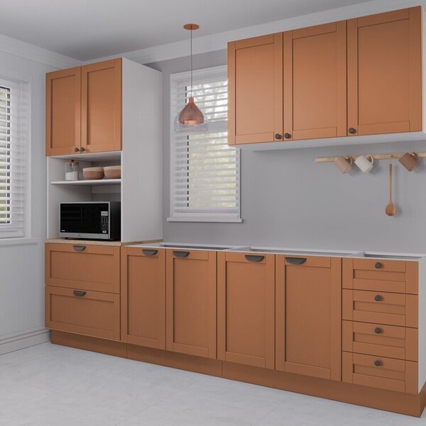 Cozinha Modulada 4 Peças 1 Torre Microondas 1 Aéreo 2 Balcões Arizona ...