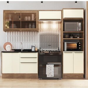 Cozinha Modulada 4 Peças 7 Portas 3 Gavetas Com Divisor De Talheres 1 ...