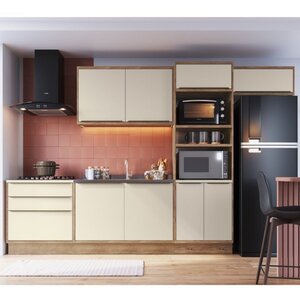 Cozinha Modulada 5 Peças 8 Portas 3 Gavetas Com Divisor De Talheres 1 ...
