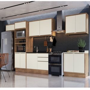 Cozinha Modulada 6 Peças 11 Portas 3 Gavetas Com Divisor De Talheres 1 ...