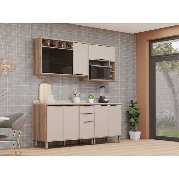 Cozinha Modulada Compacta 4 Peças Com Tampo Aspen Luciane Móveis ...