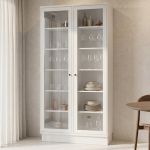 Cristaleira 120cm 2 Portas Com Vidro 100% Mdf Sevilha Branco Artico ...