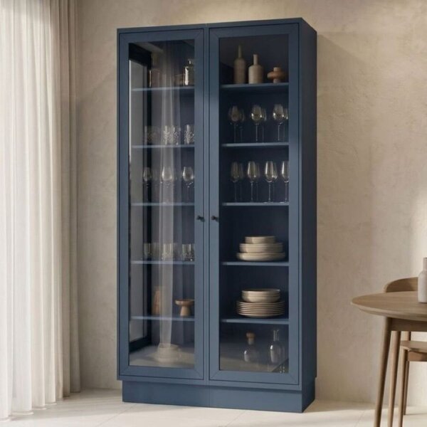 Cristaleira Com Vidro 100% Mdf 120cm Sevilha Azul Órion | Leroy Merlin