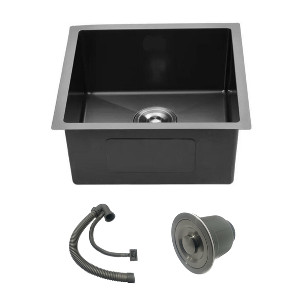 Cuba Cozinha Inox Preta Quadrada Gourmet 40x40 C/ Acessórios | Leroy Merlin