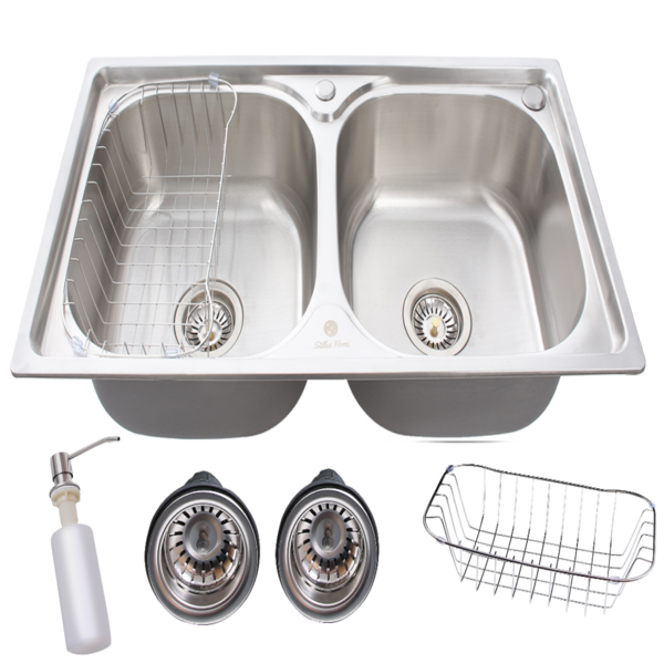 Cuba Dupla Gourmet Cozinha Aço Inox Com Acessórios | Leroy Merlin