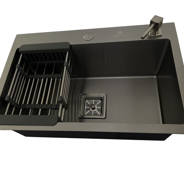 Cuba Gourmet Quadrada 60x40cm Preta Aço Inox 304 Com Acessórios | Leroy ...