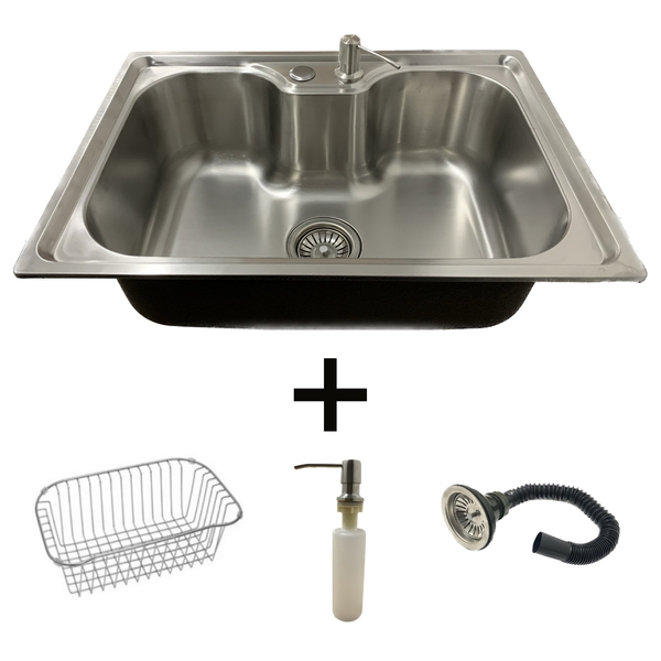 Cuba Pia Gourmet Aço Inox Escovado 60x42 C/ Acessórios | Leroy Merlin