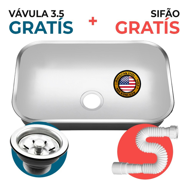 Cuba Pia Numero 2 Cozinha Inox 304 American 56x34x17 Fosco | Leroy Merlin