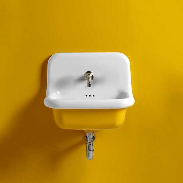 Cuba Pia Vintage Evier Retro Europeu Design Old School Amarelo London ...