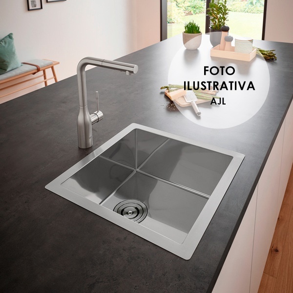 Cuba Quadrada Com Válvula 40x40 Scotch Brite Bancada | Leroy Merlin