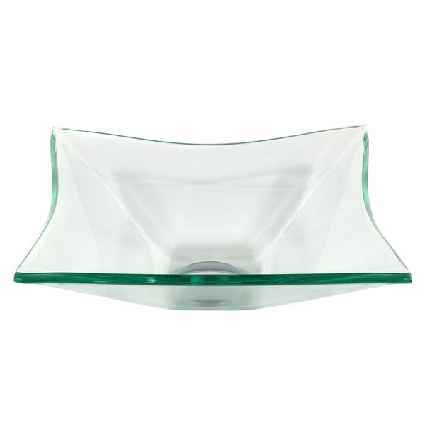 Cuba Quadrada De Vidro 30cm Incolor Para Banheiro - Dahora | Black ...