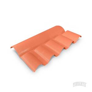 Cumeeira PVC Colonial Onda Alta Terracota 0,86x0,37cm 2mm Lux Telhas ...