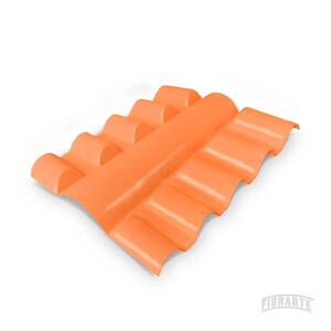 Cumeeira PVC Colonial Onda Alta Terracota 0,86x0,56cm 2mm Lux Telhas ...