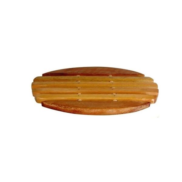 Descanso De Panela De Pau Madeira Modelo Oval 21x16 Cm | Leroy Merlin