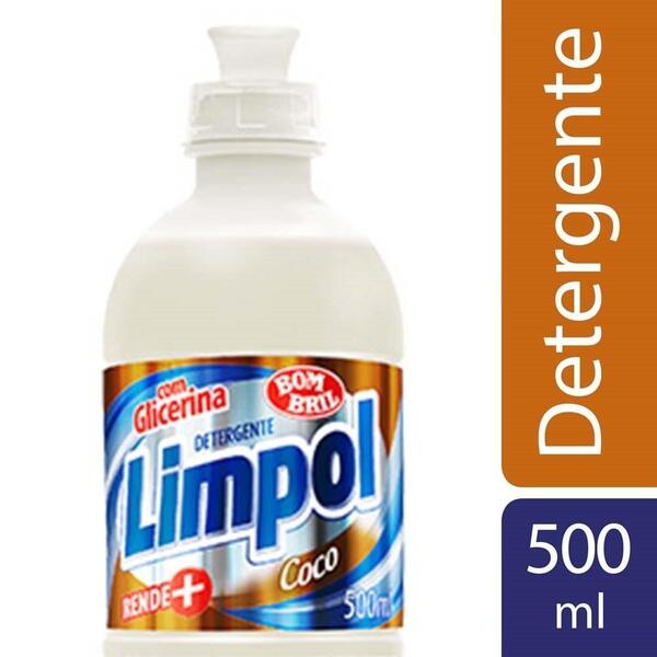 Detergente Limpol Coco 500ml - Embalagem Com 24 Unidades | Leroy Merlin