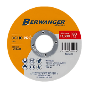 Disco De Corte 4.1/2' Berwanger Pró - Caixa Com 10 Un | Leroy Merlin