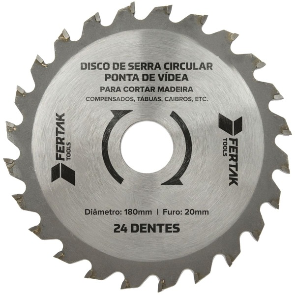 Disco De Serra Circular 24 Dentes 20x180mm | Fertak | Leroy Merlin