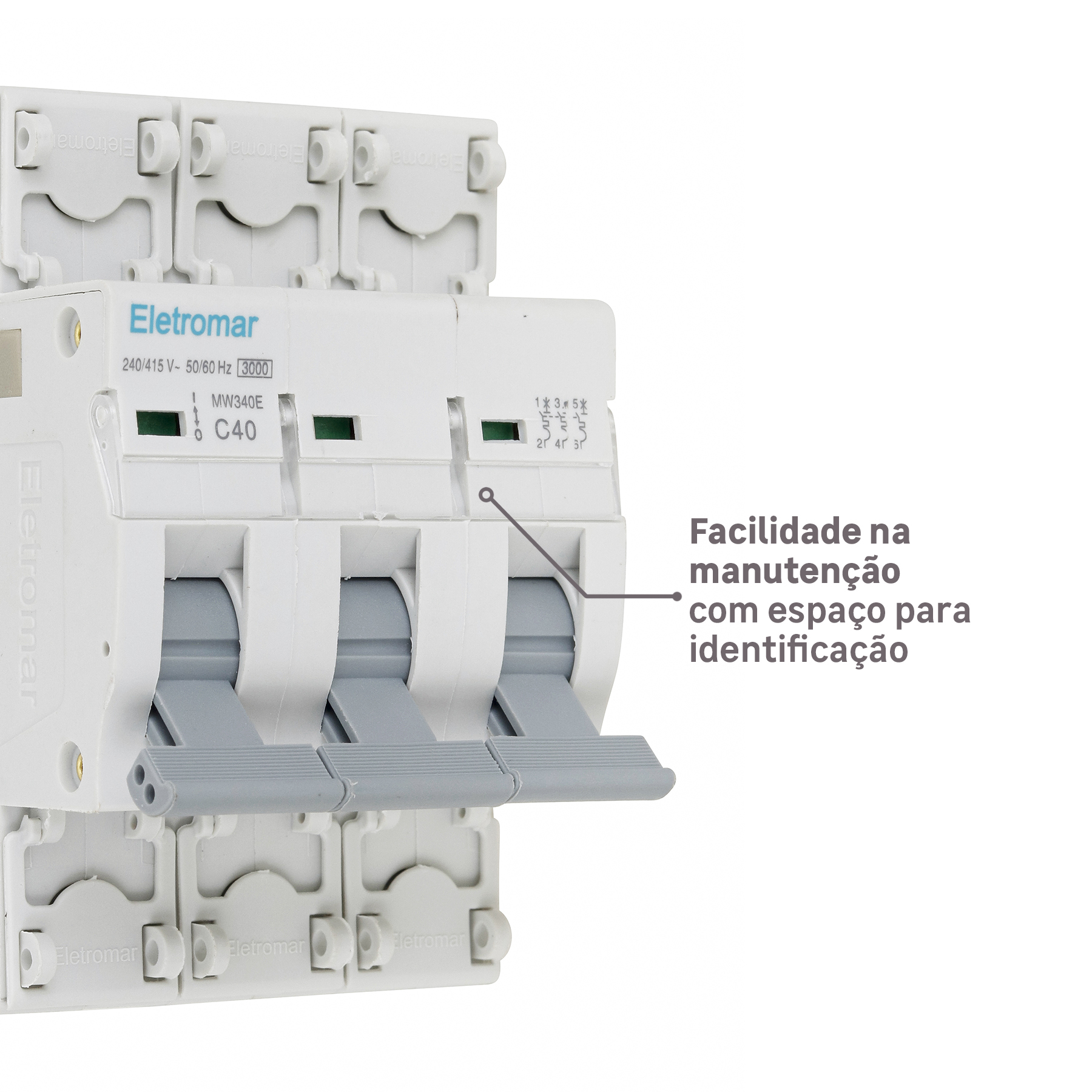 Disjuntor Din Tripolar 220-400V 40A Eletromar | Leroy Merlin
