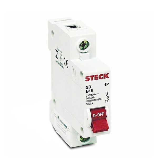 Disjuntor Monopolar Steck 25a 1p Curva C 6ka | Leroy Merlin