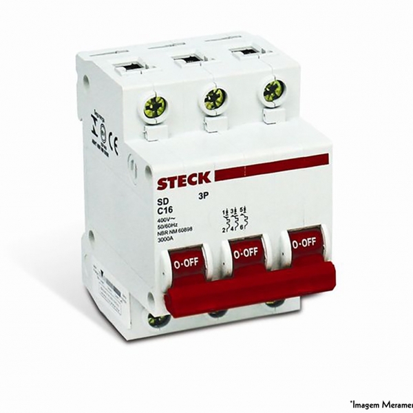 Disjuntor Steck Tripol Serie Sd63 C 70a Curva C 4,5ka | Leroy Merlin