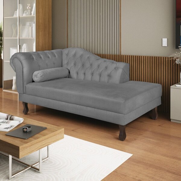 Diva Recamier Dora 130cm Lado Direito Cinza Cinza | Leroy Merlin