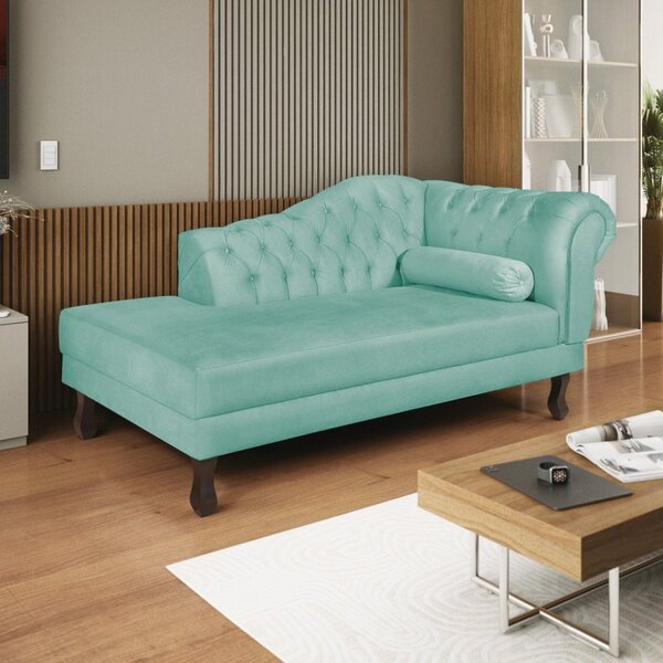 Diva Recamier Dora 130cm Lado Esquerdo Azul Tiffany Azul Tiffany ...