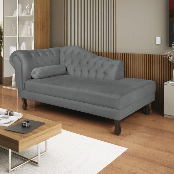Diva Recamier Dora 140cm Lado Direito Cinza Cinza | Leroy Merlin