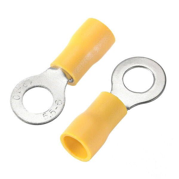 Dmti Terminal Olhal 4mm A 6mm Furo 6mm Rv5.5-6 Amarelo M6 - 100un ...