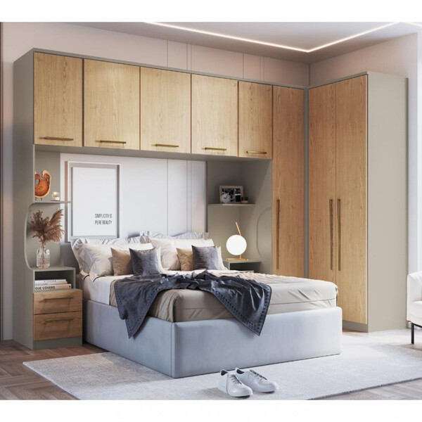 Dormitório Modulado Casal Elegance Móveis Castro | Leroy Merlin