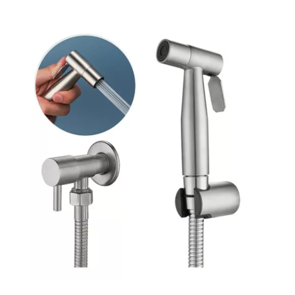 Ducha Higiênica 1/4 Volta Luxo Prata Gatilho Inoxidável 304 | Leroy Merlin