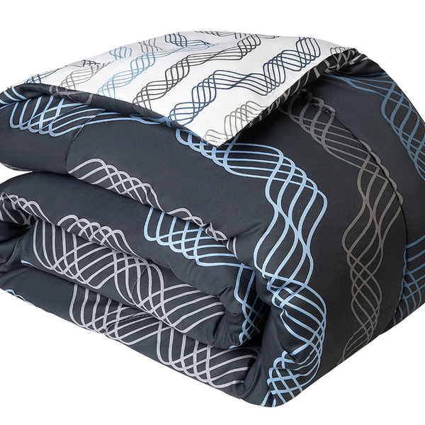 Edredom Casal Dupla Face Algodão Lepper Infinito Chumbo | Leroy Merlin