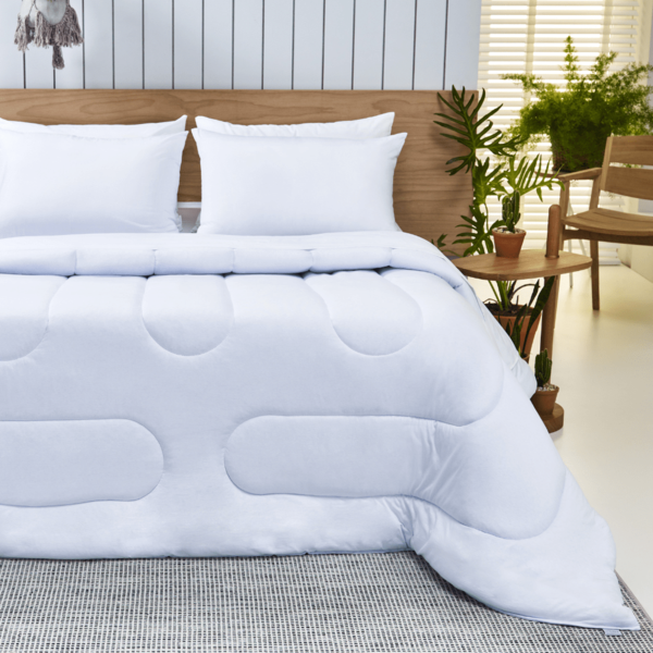 Edredom Casal Queen Altenburg Malha 100% Branco Queen | Leroy Merlin