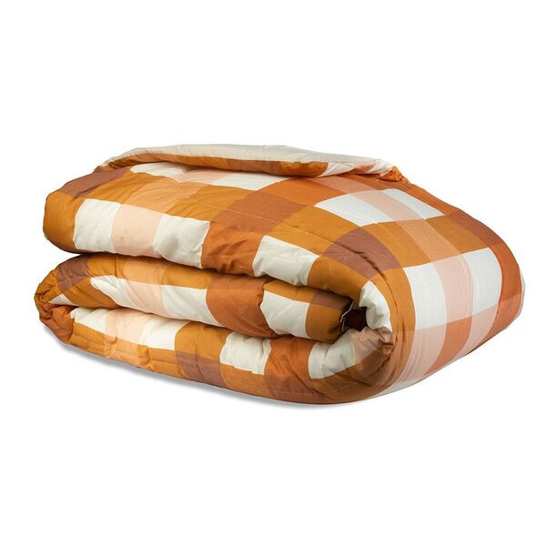Edredom Classic Casal Queen Xadrez Terracota | Leroy Merlin