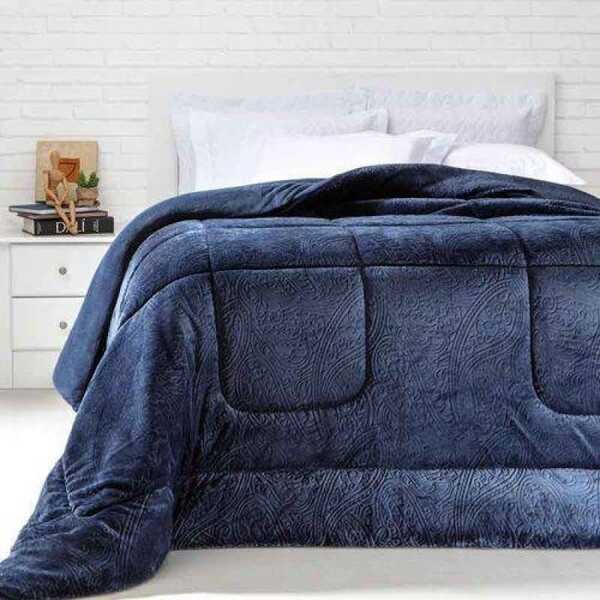 Edredon Queen Duoblanket Kacyumara - Azul Marine | Leroy Merlin