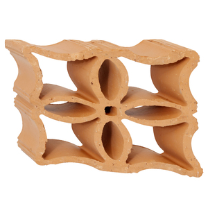 Cobogó Cerâmico Natural 18x18cm Rústico Reto Flor Cerâmica Martins ...