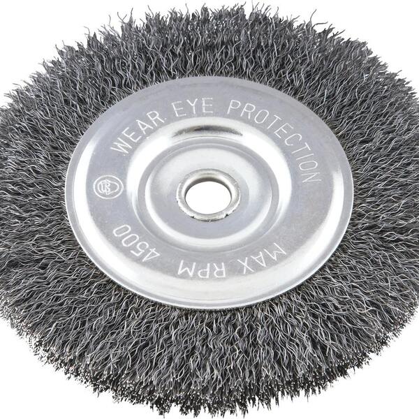 Escova Circular Ondulada 6x1/2 Furo 1/2 Aço Carbono Polido | Leroy Merlin