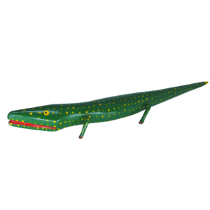 Escultura Lagarto Teiú Ilha do Ferro - Madeira - Verde | Leroy Merlin