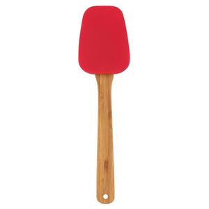 Espátula Oval De Silicone Mor Com Cabo De Bamboo Vermelho | Leroy Merlin