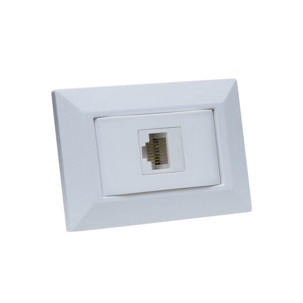 Espelho De Tomada Simples Chanfrado Com 1 Rj-45 Cat5e Branco | Leroy Merlin