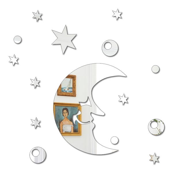 Espelho Decorativo Em Acrílico - Lua - Epp-054 | Leroy Merlin